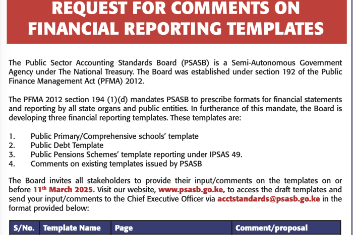 Public Sector Accounting Standards Board (PSASB)